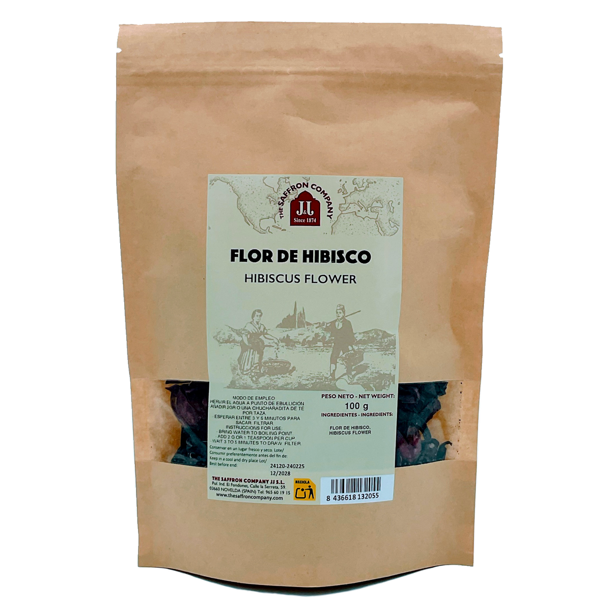Flor de Hibisco en Flor Seca - flor de Jamaica – The Saffron Company JJ